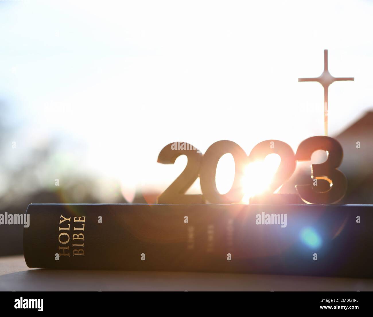2023 new year rising sun and sunrise and cross of jesus christ and holy ...