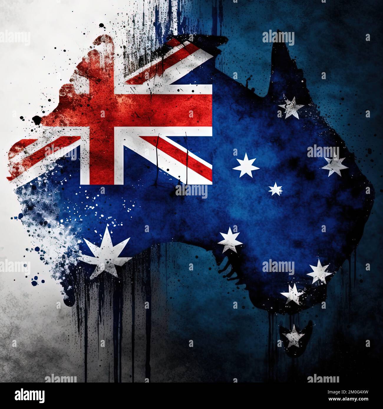 Australia map flag hi-res stock photography and images - Alamy