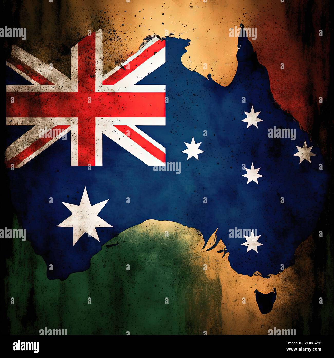 Australia map flag hi-res stock photography and images - Alamy
