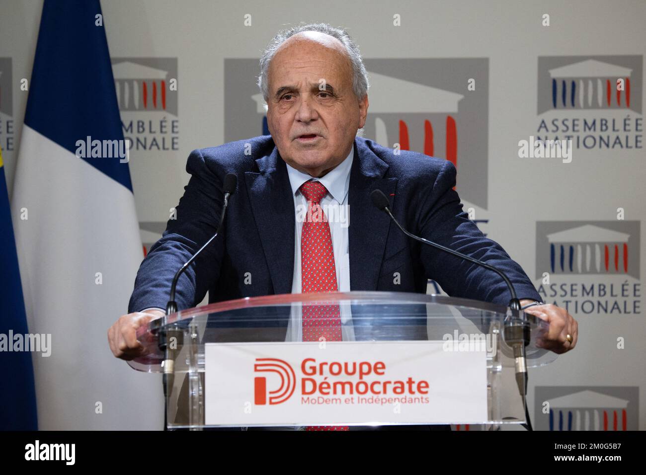 Modem Deputy Jean-Paul Mattei speaks during a press conference at the ...