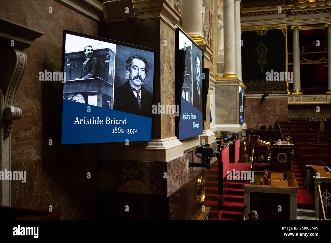 Tribute to former French deputy Aristide Briand as the President of the ...