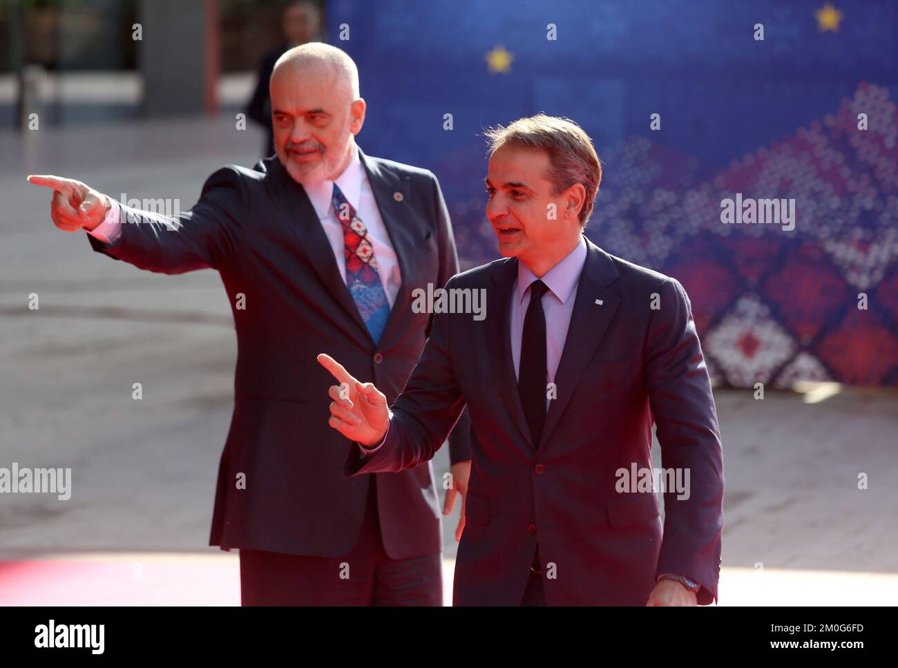 Tirana, Albania on December 12, 2022. Albanian Prime Minister Edi Rama ... Tirana, Albania on December 12, 2022. Albanian Prime Minister Edi Rama ...