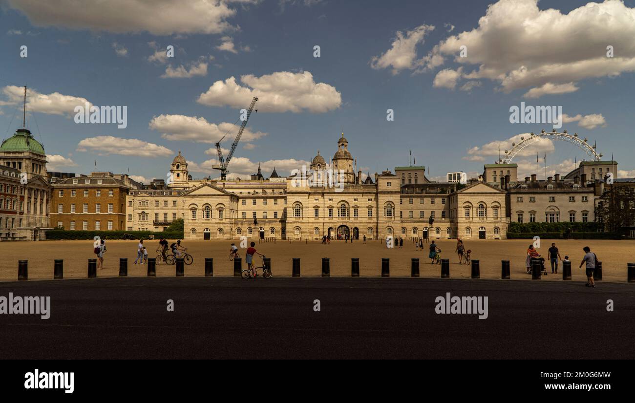 An aerial view of the buildings on Whitehall road in London, UK Stock ...