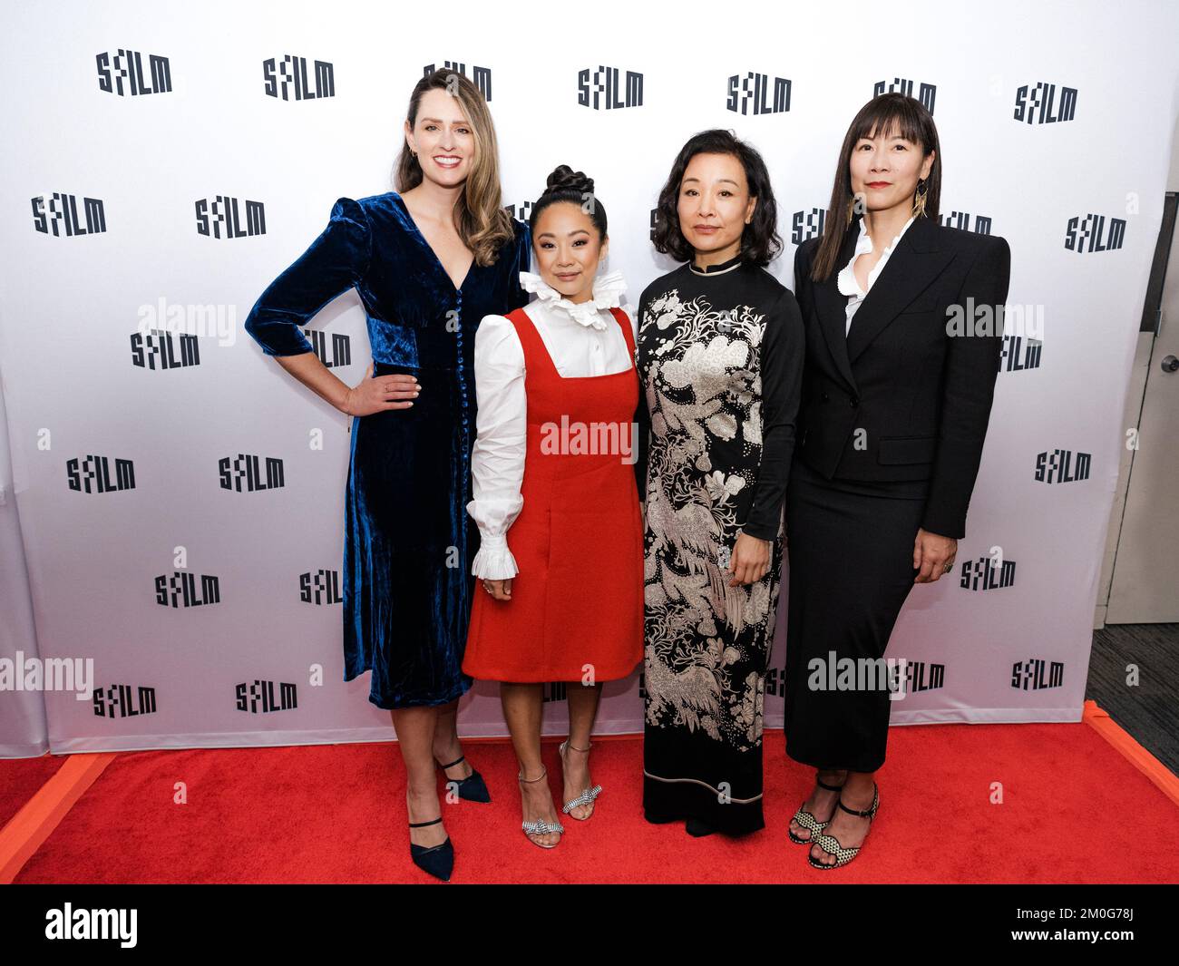 Jessie Fairbanks, Stephanie Hsu, Joan Chen, and Anne Lai walk the red ...