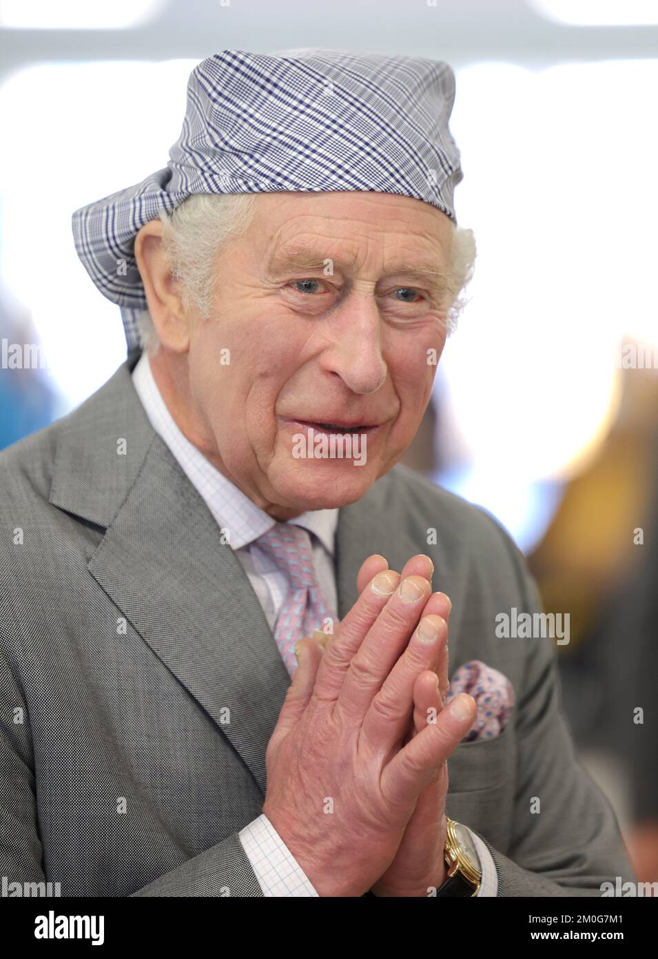 King Charles III during a visit to the newly built Guru Nanak Gurdwara ...