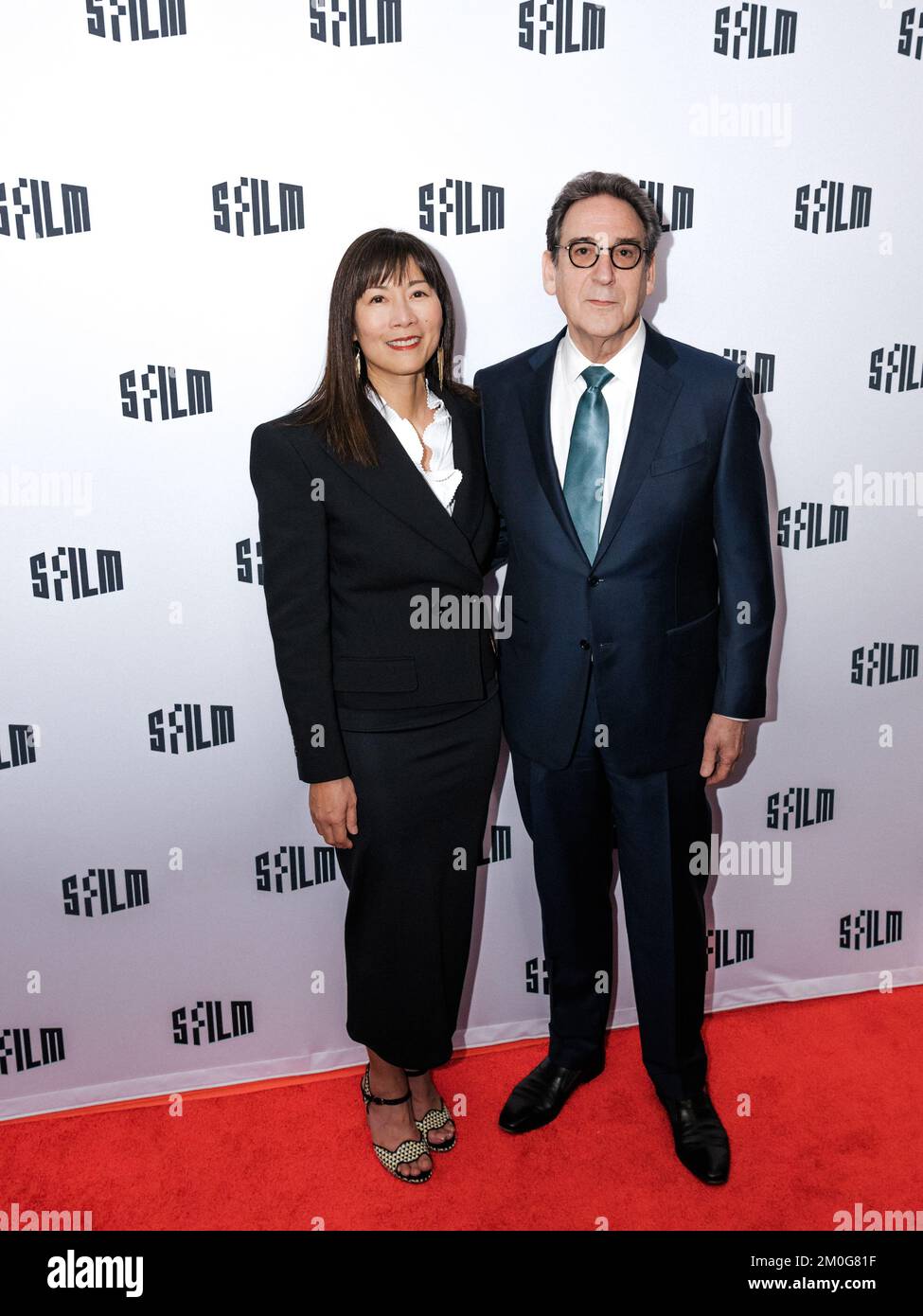 Anne Lai and Fred Levin walk the red carpet arrivals at the 2022 SFFILM ...