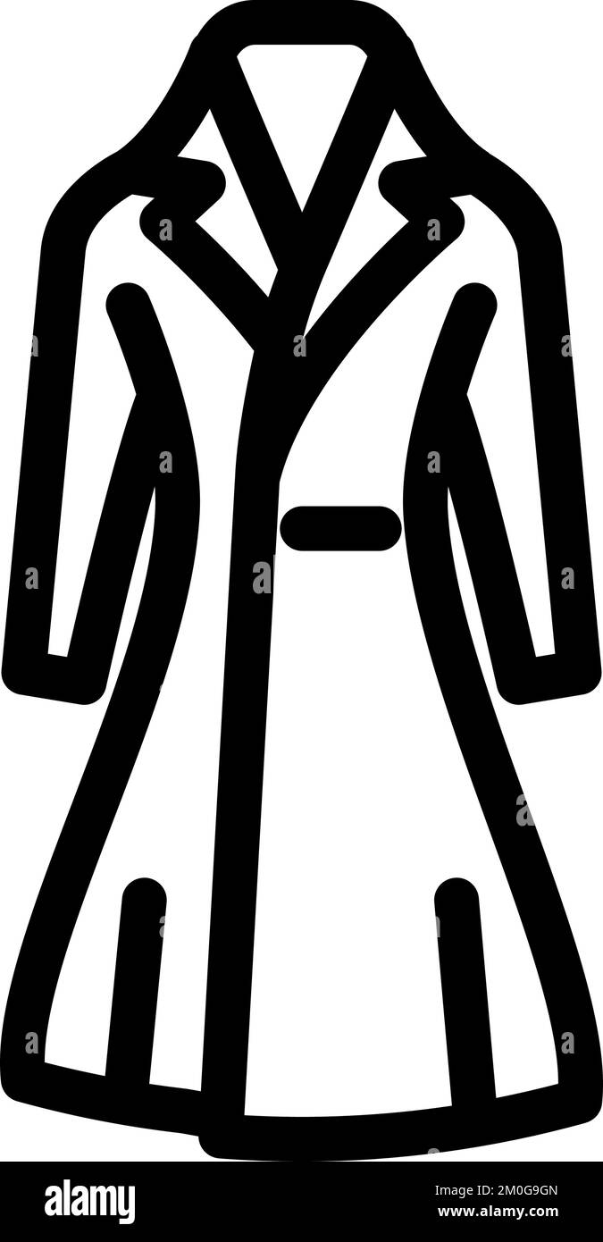 evening coat outerwear female line icon vector illustration Stock ...