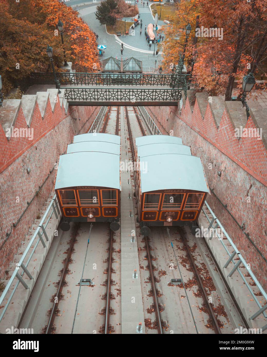 The famous funicular in Budapest Stock Photo - Alamy