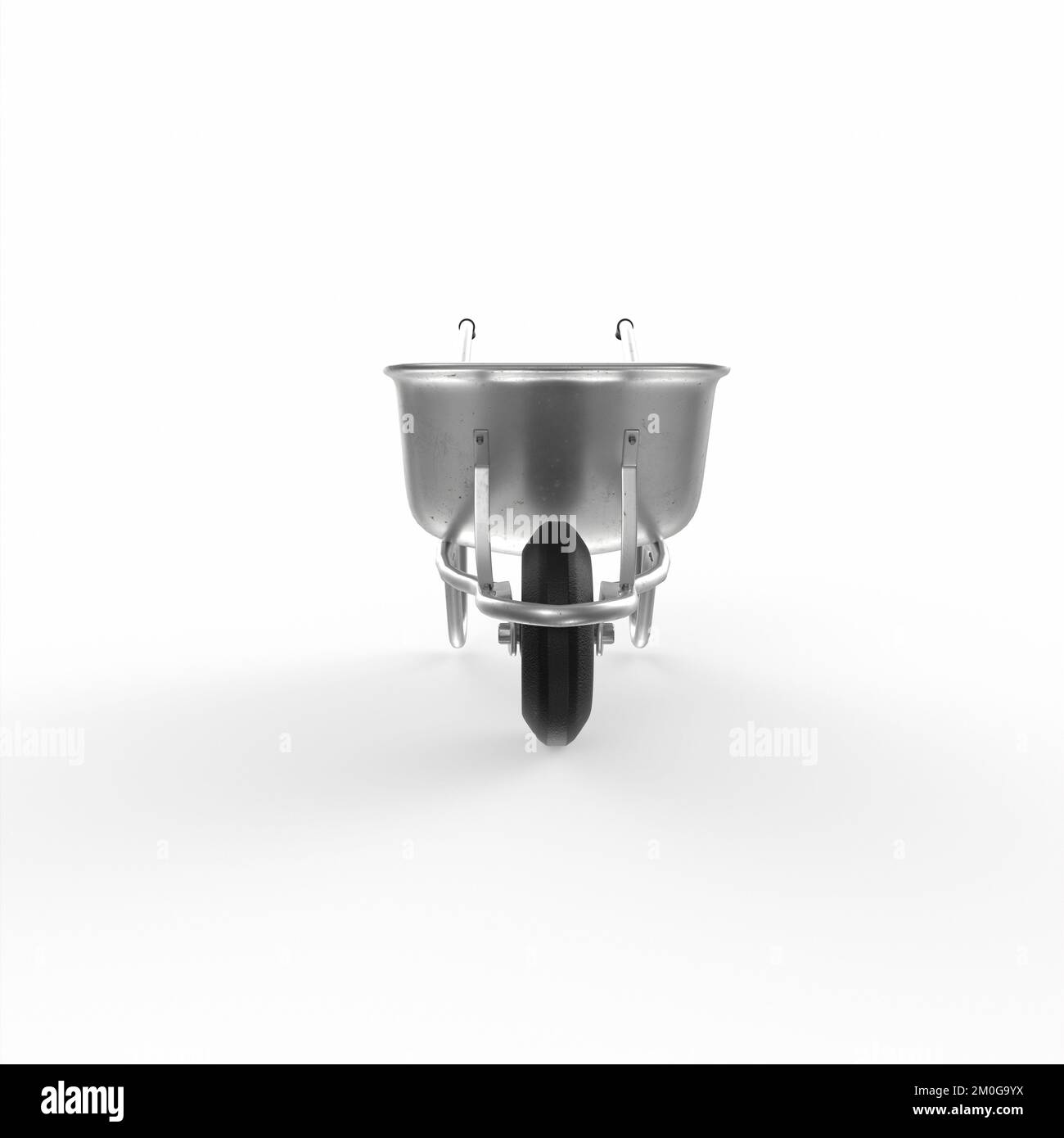 Wheelbarrow 3d rendering object Stock Photo - Alamy