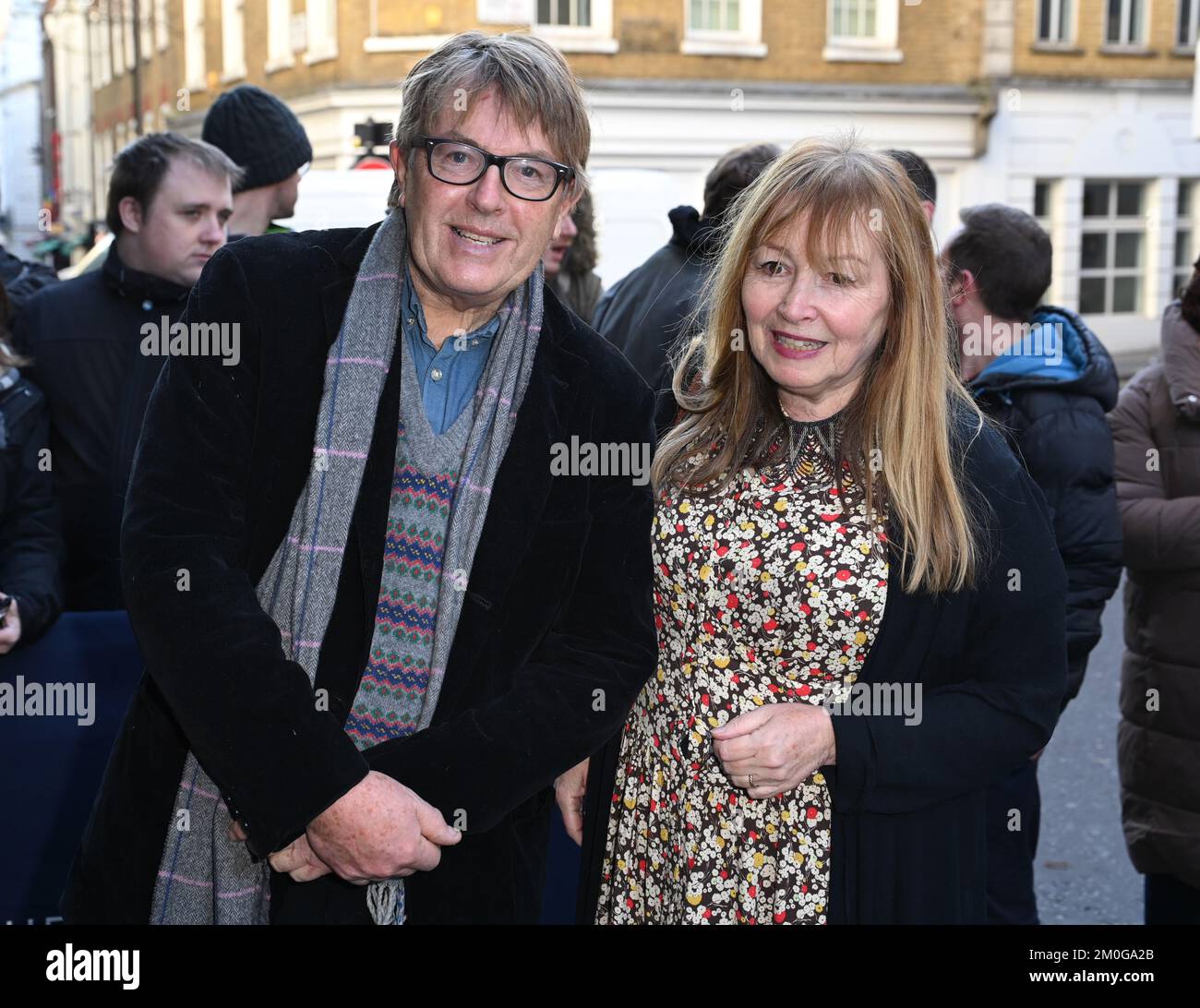 December 6th, 2022, London, UK. Giles Wood and Mary Killen arriving at ...