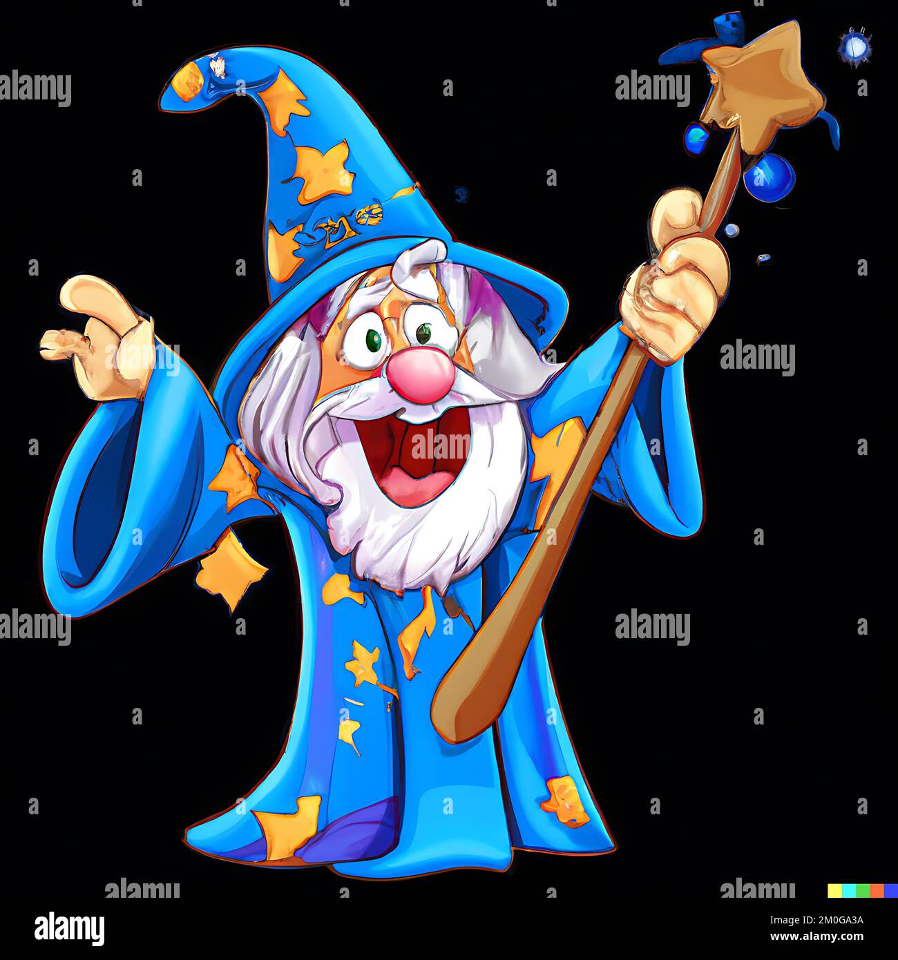 A wizard with his staff Stock Photo - Alamy