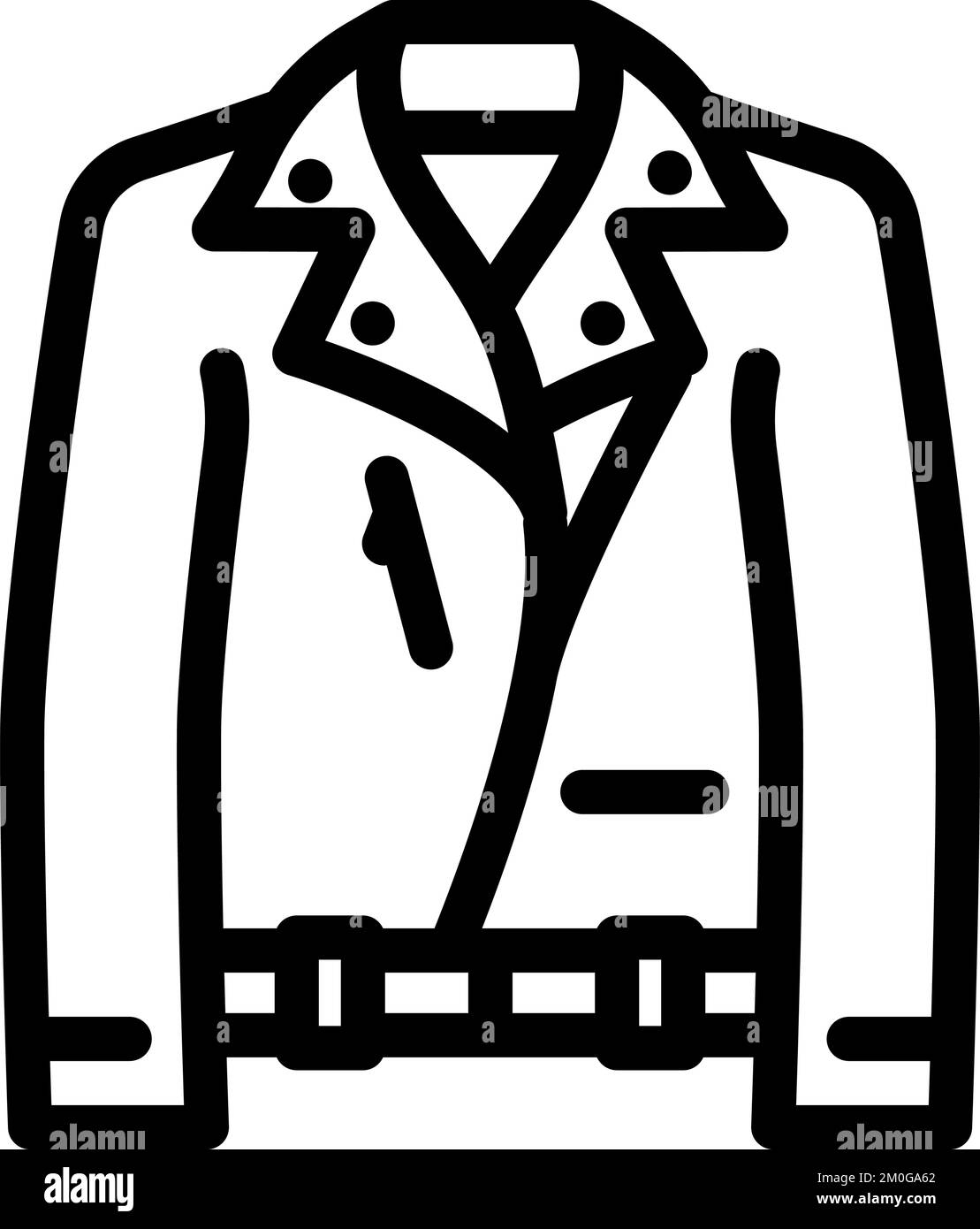 Leather Jacket Outerwear Female Line Icon Vector Illustration Stock