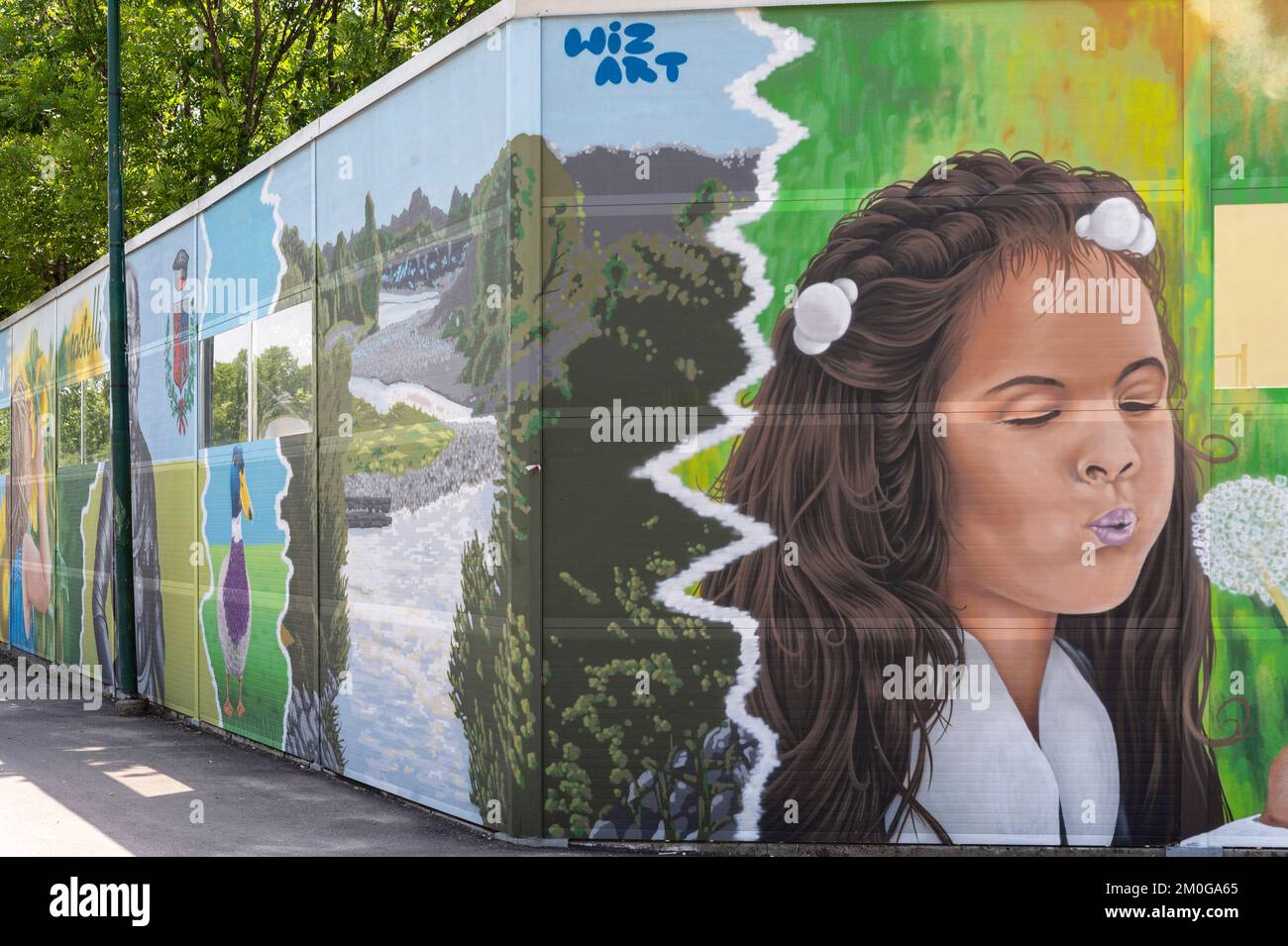 murals by wiz art, cavernago, italy Stock Photo - Alamy