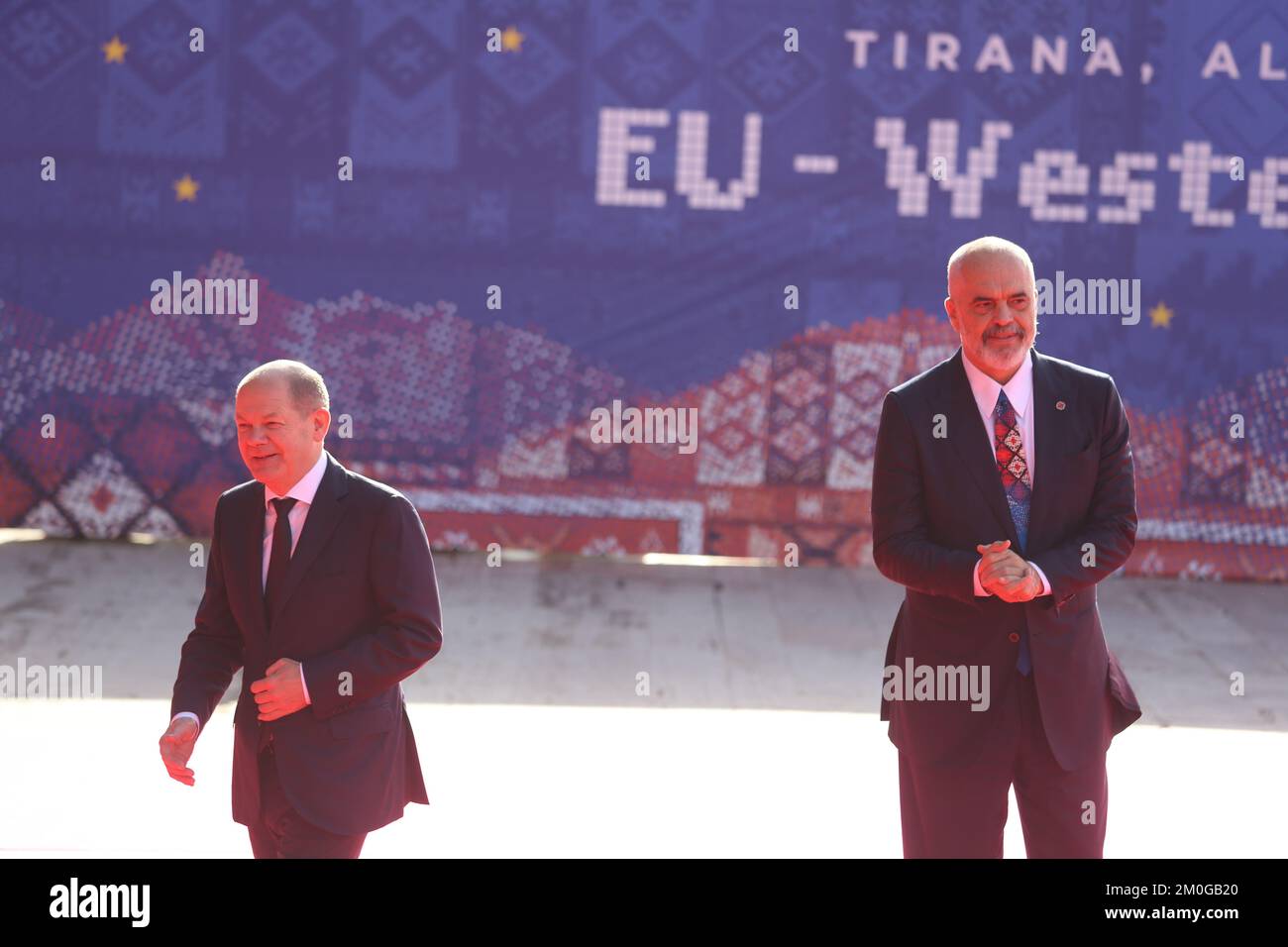 Tirana, Albania on December 12, 2022. Albanian Prime Minister Edi Rama ...