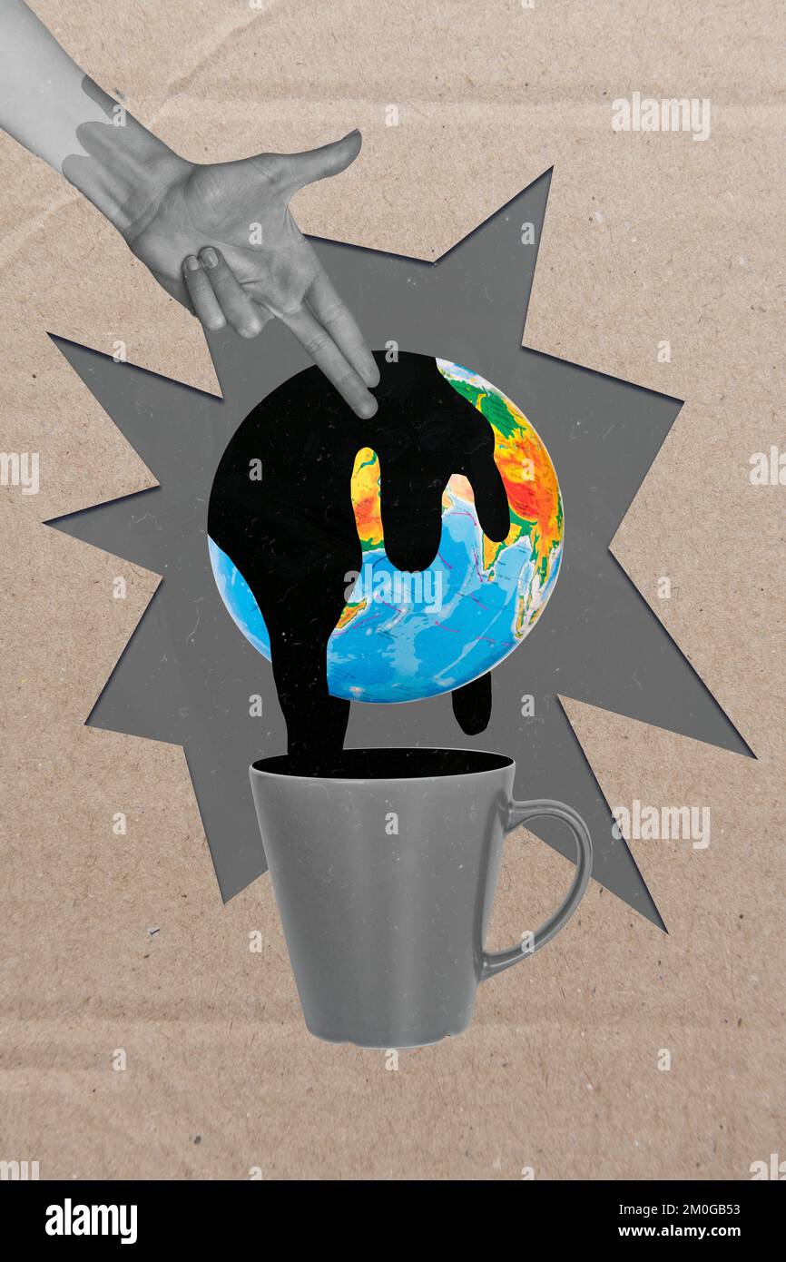 Collage photo ecological catastrophe problems environment dying pistol ...