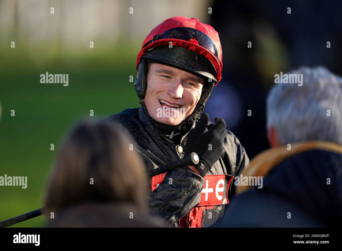 Jockey Harry Kimber (centre) with horse Foxboro after winning the ...