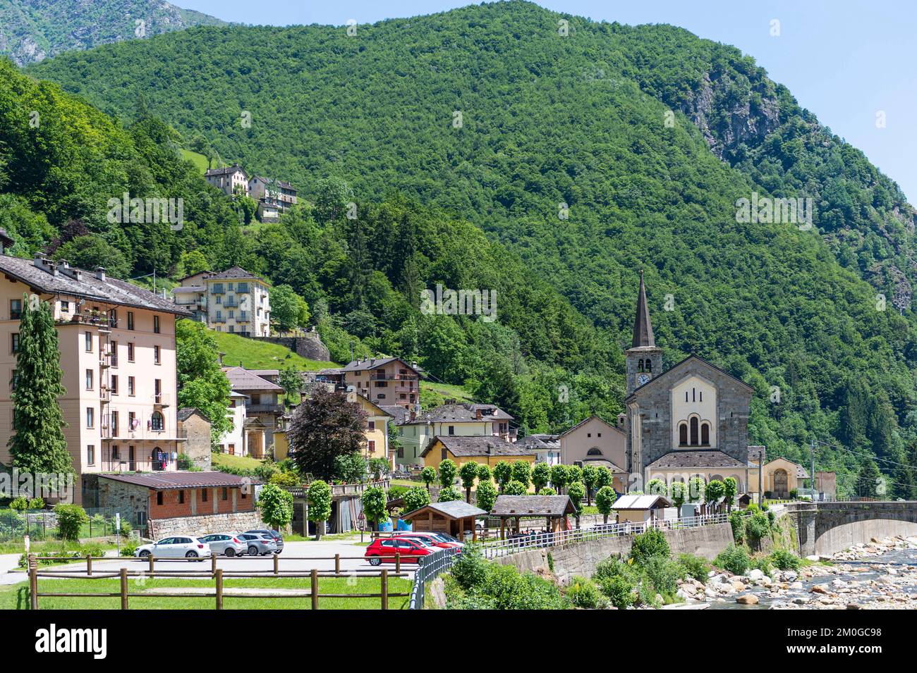village partial view, fobello, italy Stock Photo - Alamy