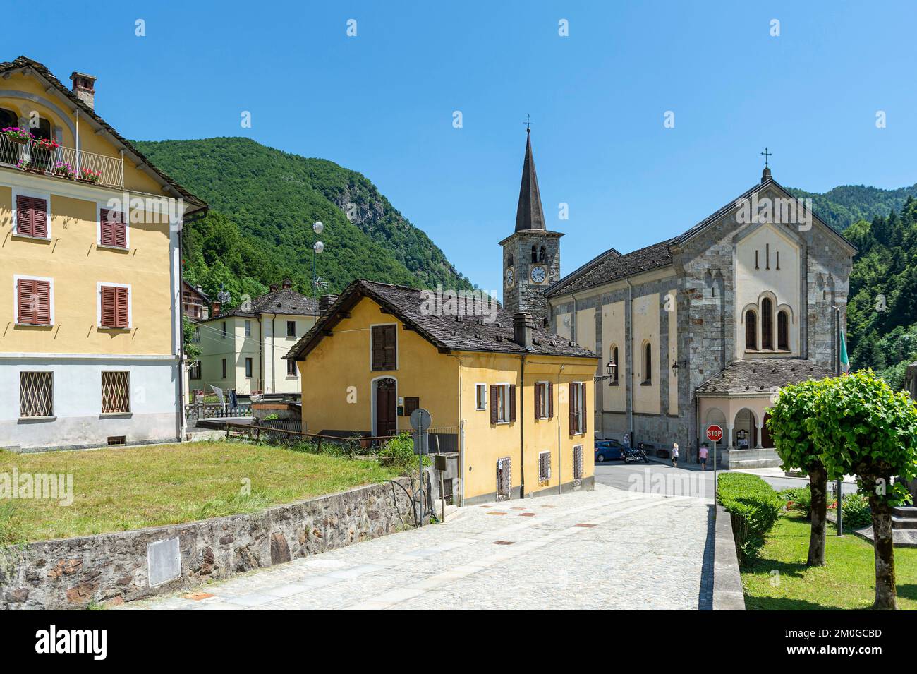 village partial view, fobello, italy Stock Photo - Alamy