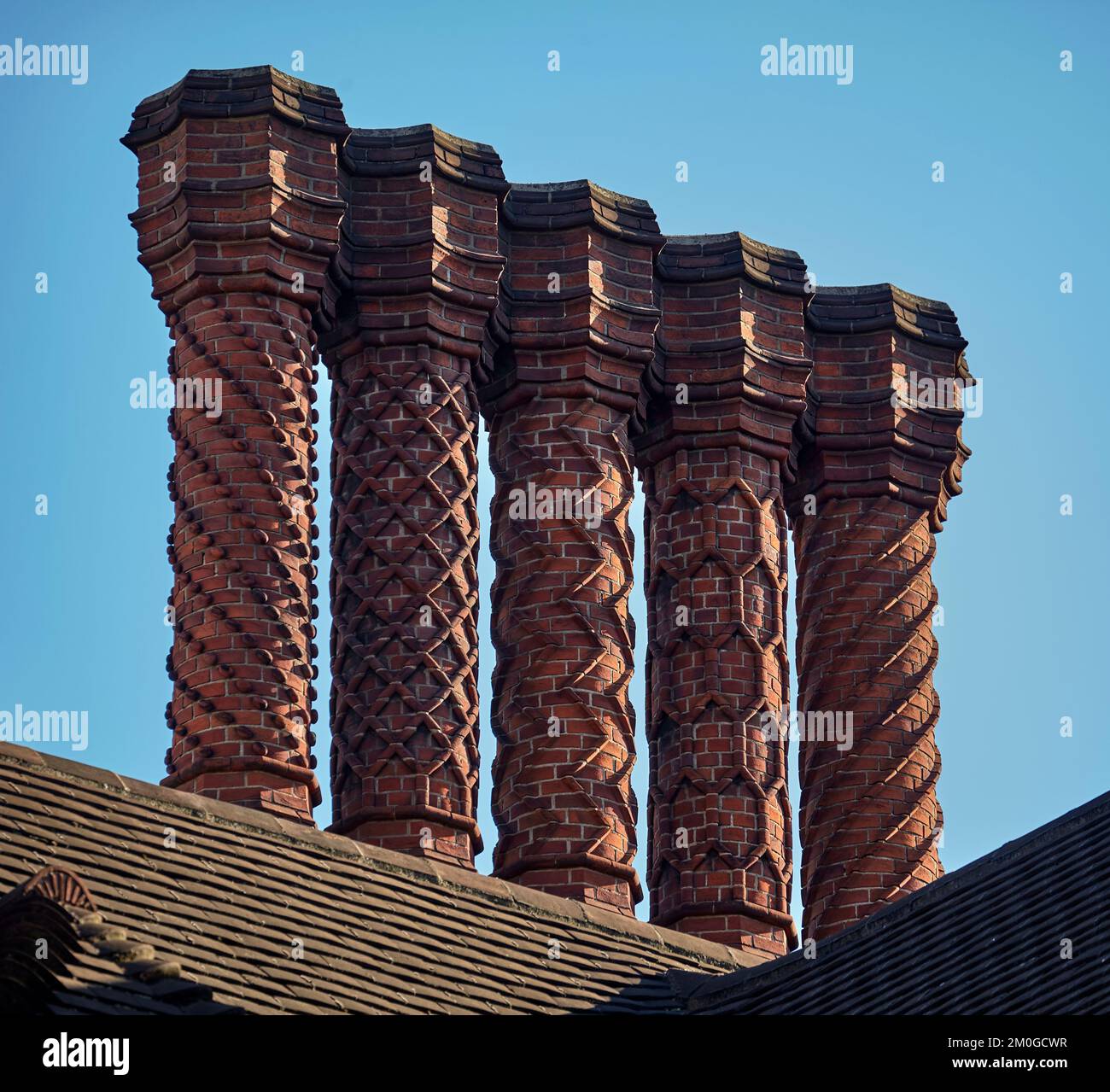Chimneys stacks at Liberty department store,London Stock Photo - Alamy