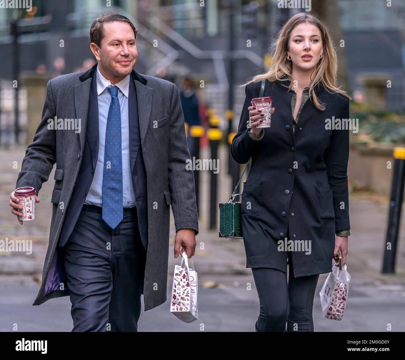 Socialite James Stunt and Helena Robinson outside Leeds Cloth Hall ...