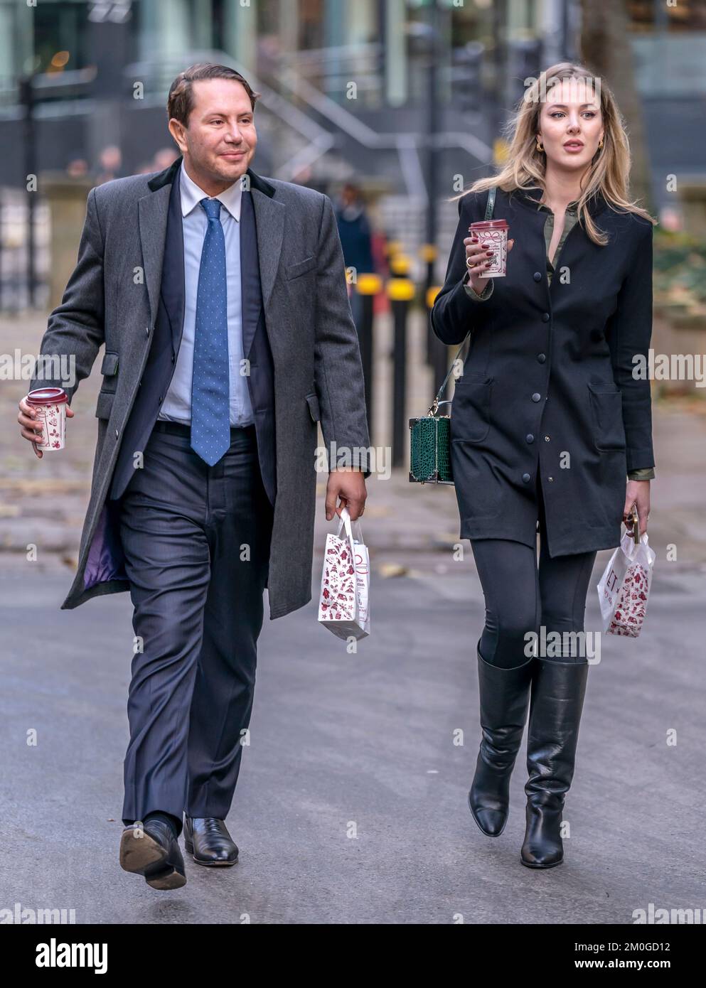 Socialite James Stunt and Helena Robinson outside Leeds Cloth Hall ...
