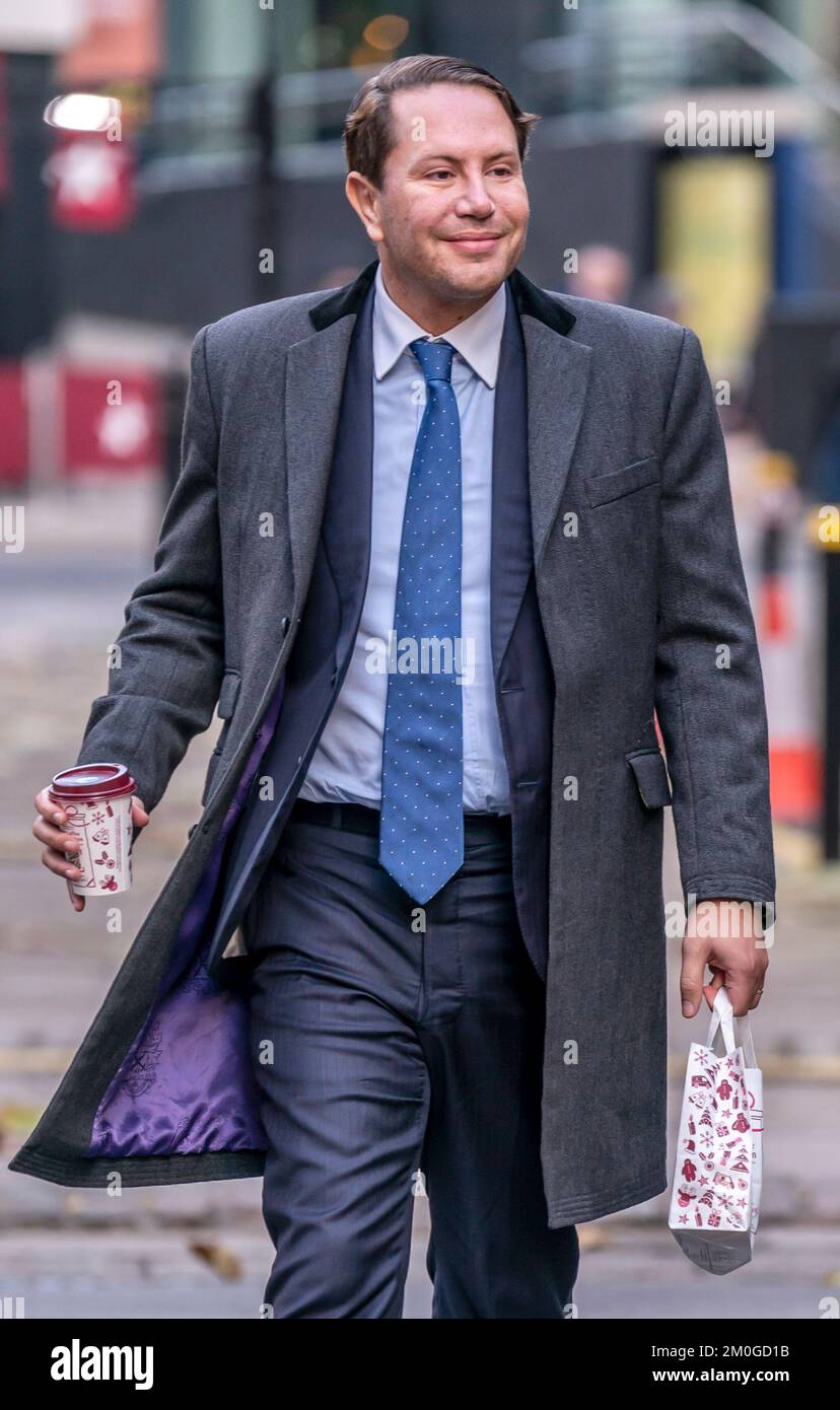 Socialite James Stunt outside Leeds Cloth Hall Court during a break for ...
