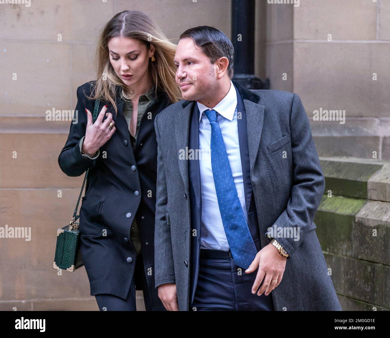Socialite James Stunt and Helena Robinson outside Leeds Cloth Hall ...