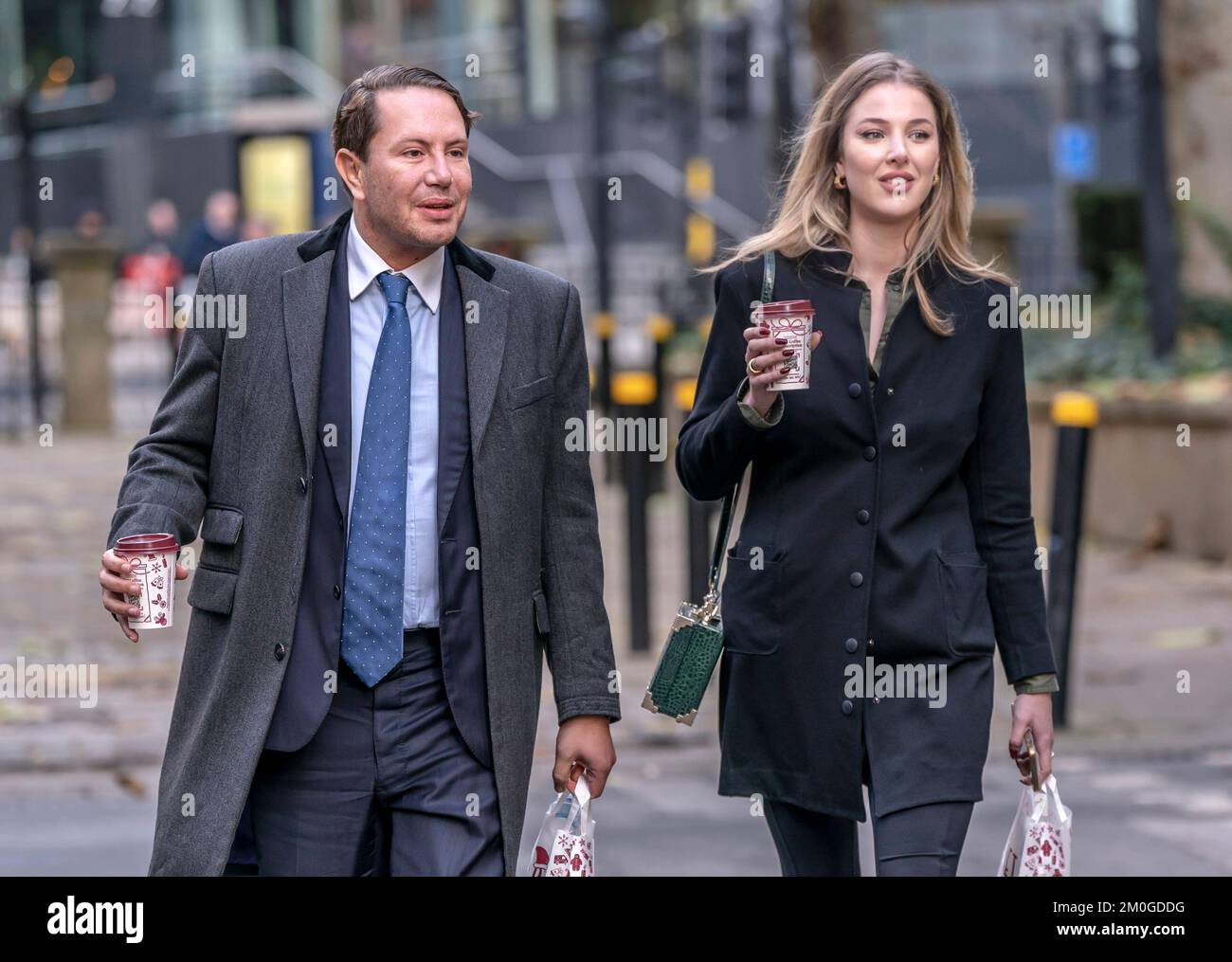 Socialite James Stunt and Helena Robinson outside Leeds Cloth Hall ...