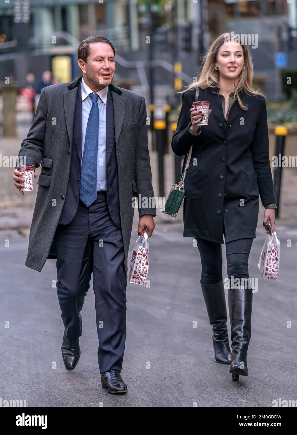 Socialite James Stunt and Helena Robinson outside Leeds Cloth Hall ...