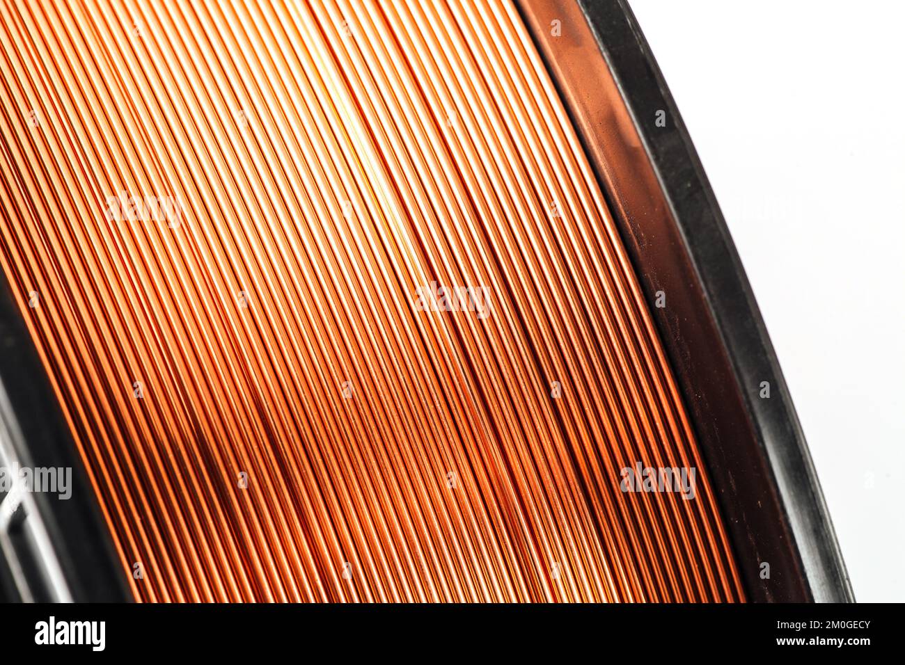 Welding wire spool on a white background Stock Photo - Alamy