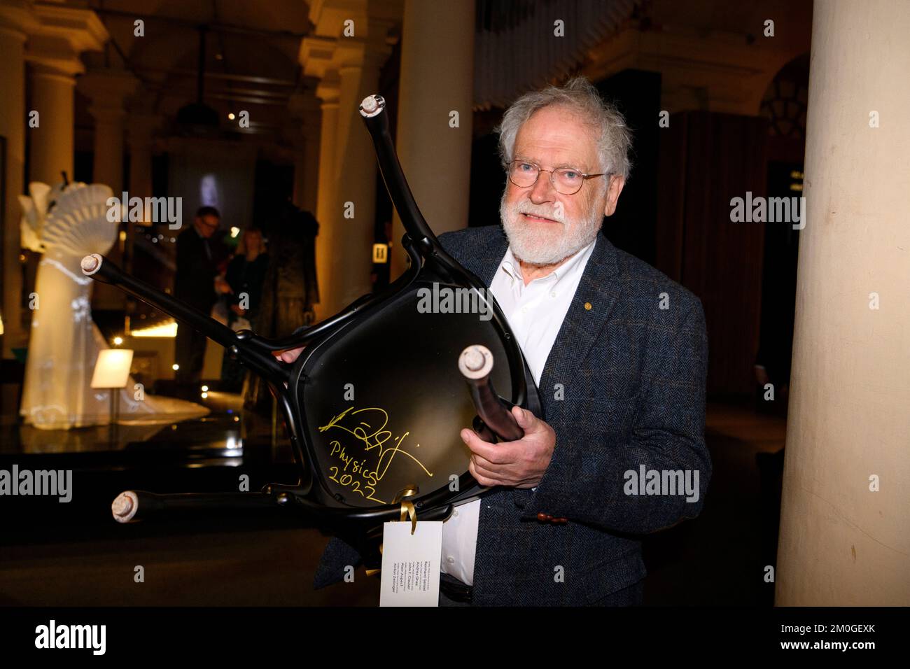 Nobel laureate in Physics 2022 Anton Zeilinger of Austria signs a chair ...