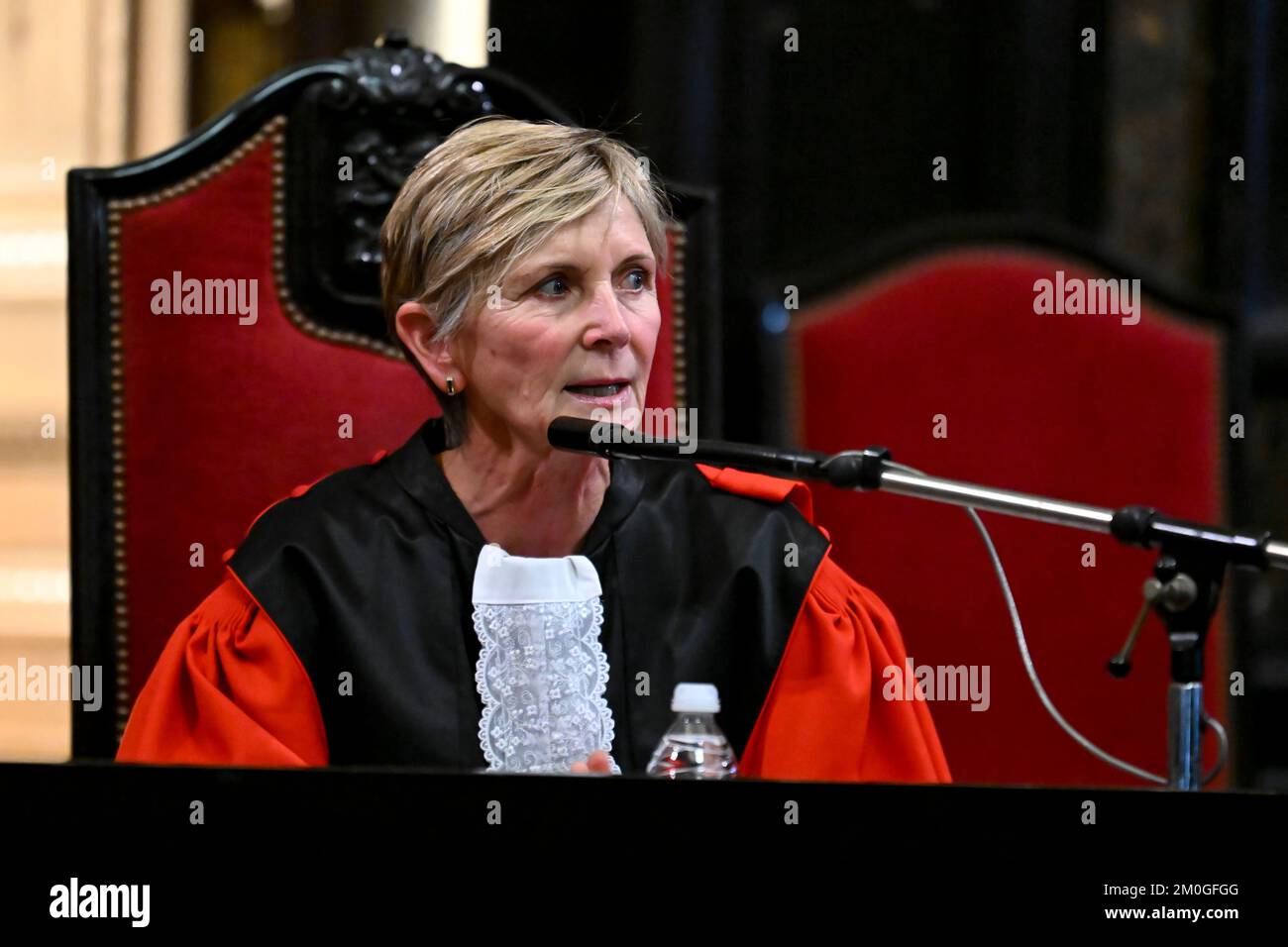 Brussels, Belgium, 06 December 2022, Chairwoman of the court Isabelle ...