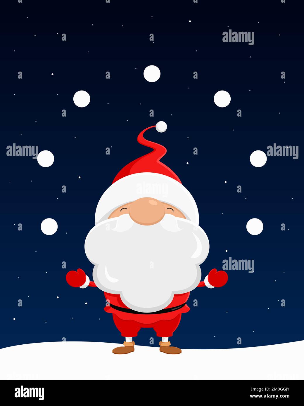 Santa Claus juggling snowballs. Vector illustration Stock Vector Image ...