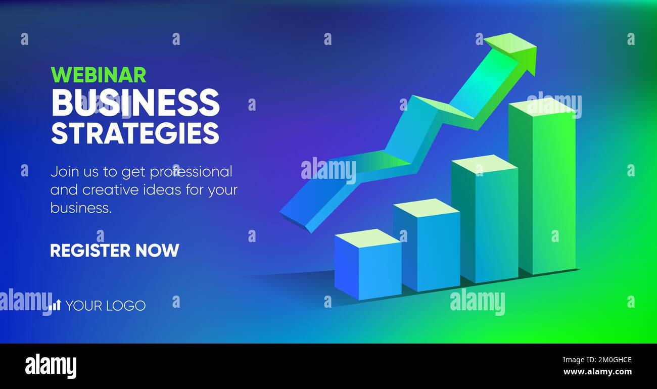 Business webinar social media post template with illustration ...