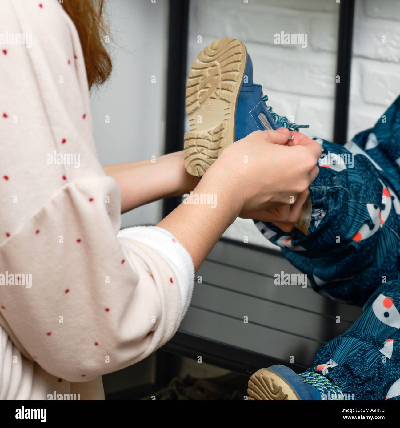 Boy girl dressing up shoes hi-res stock photography and images - Alamy