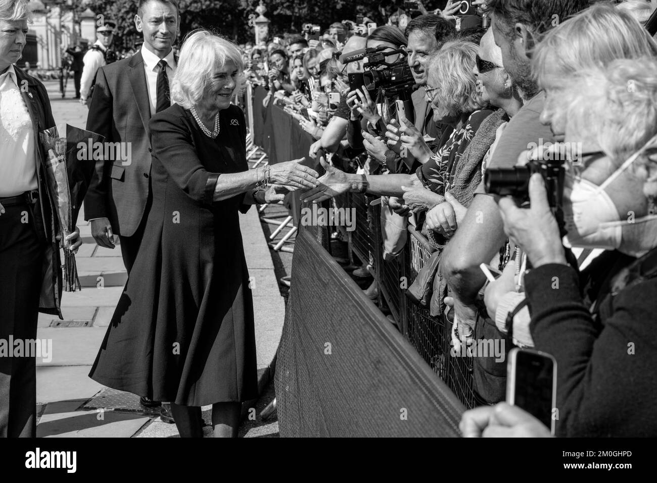 Camilla The Queen Consort Greets Crowds Outside Buckingham Palace ...