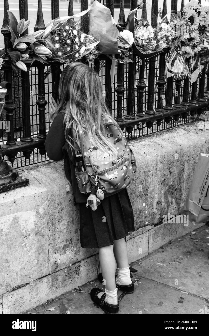 Child following Black and White Stock Photos & Images - Alamy