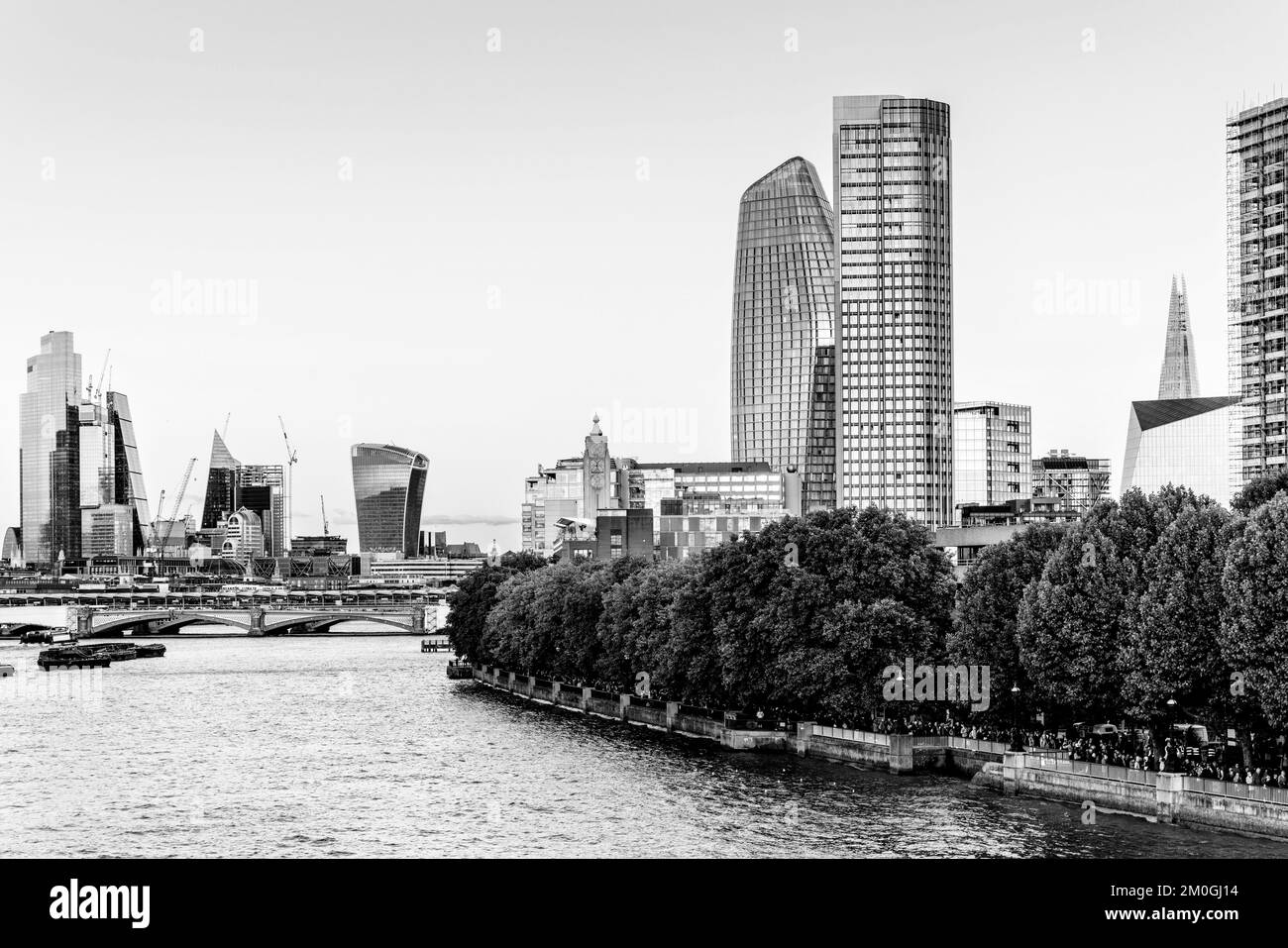British People and People From Around The World Queue Along The South ...
