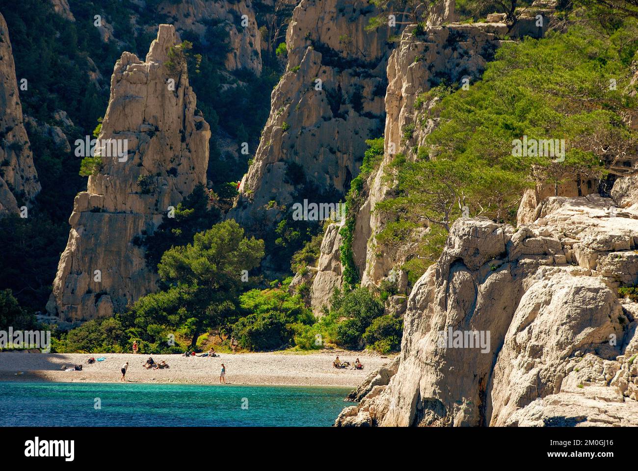 The calanque En-Vau in the Calanques National Park, France Stock Photo ...