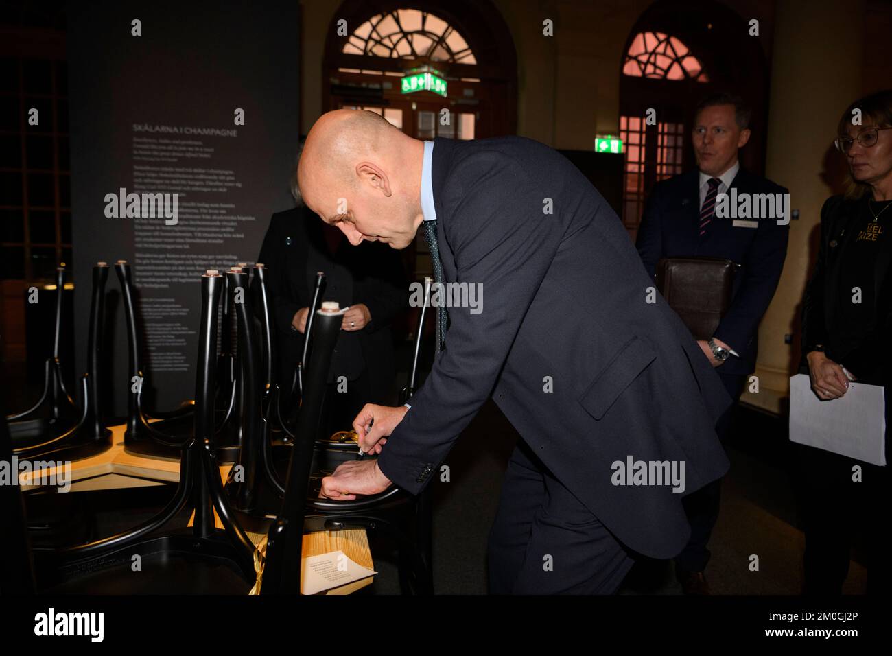 Nobel laureate in Chemistry 2021 Benjamin List of Germany signs a chair ...