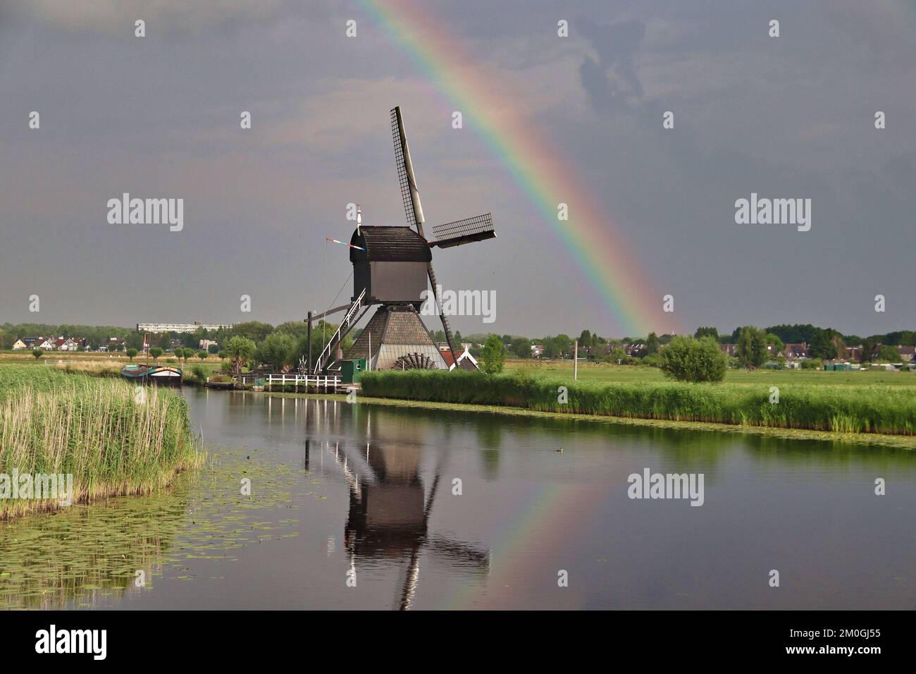 Windmill under a rainbow hi-res stock photography and images - Alamy