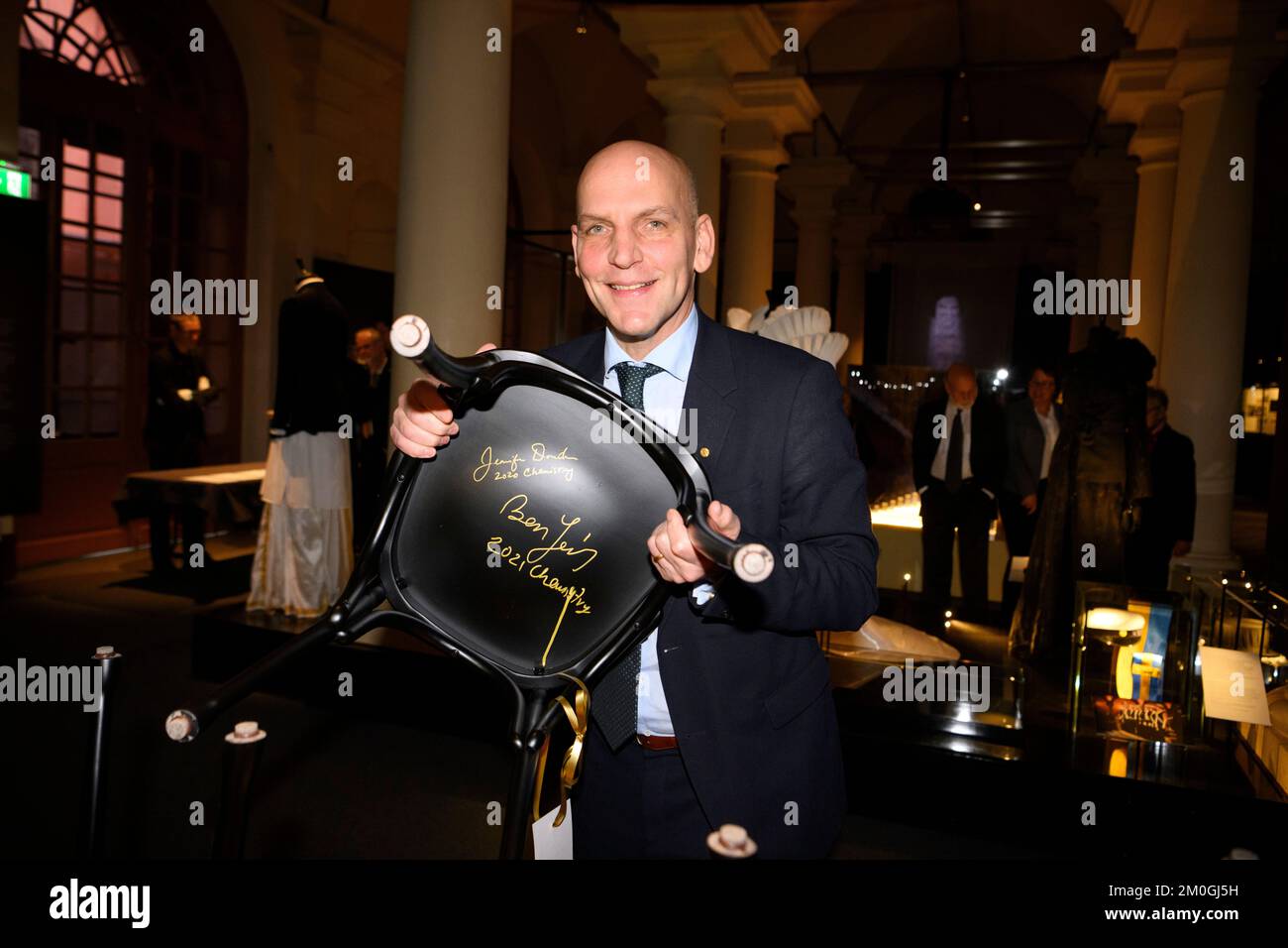 Nobel laureate in Chemistry 2021 Benjamin List of Germany signs a chair ...