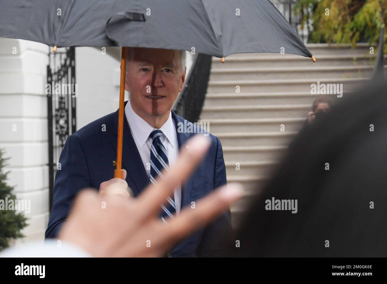 Washington DC, USA, 06/12/2022, US President Joe Biden speaks with ...