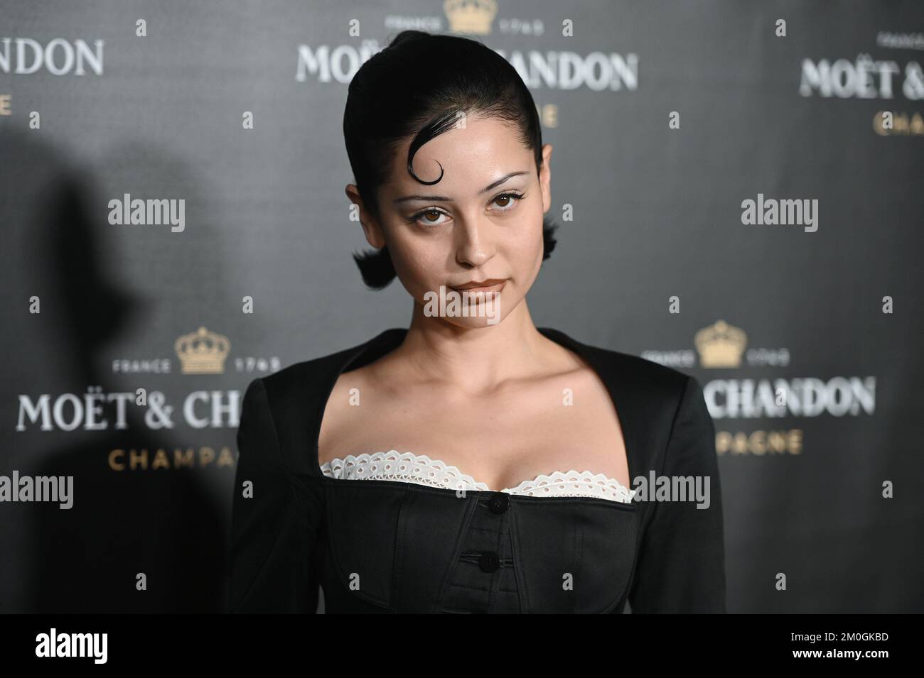 Alex Demie attends the Moet & Chandon Holiday Season Celebration at ...
