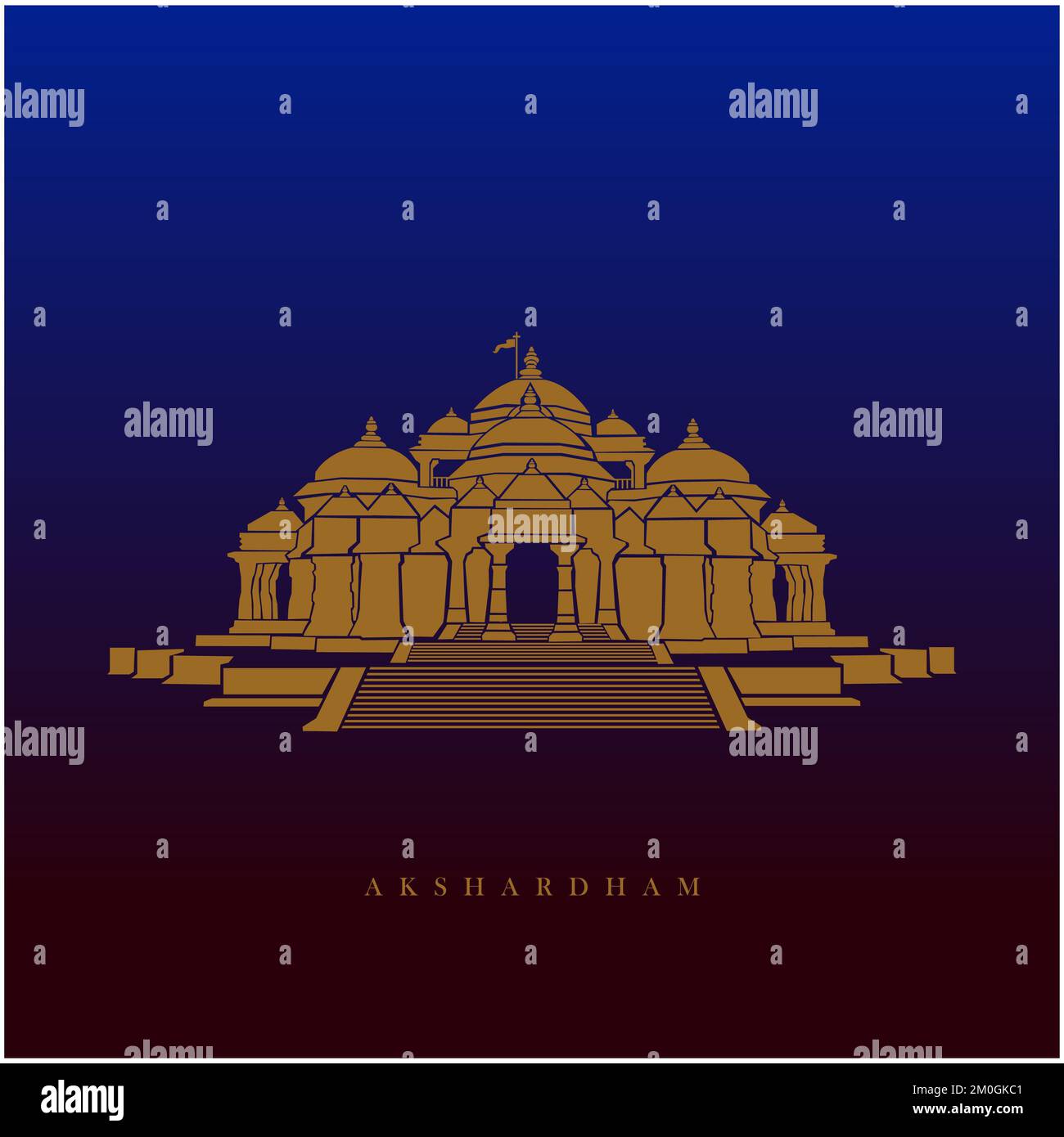Swaminarayan Akshardham temple vector icon. Akshardham mandir, Delhi ...