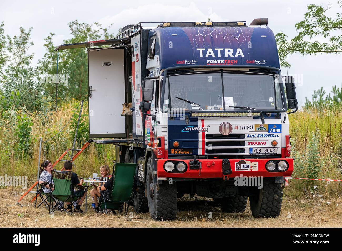Introduction of one Tatra car, which took part in the dakar rally Stock ...