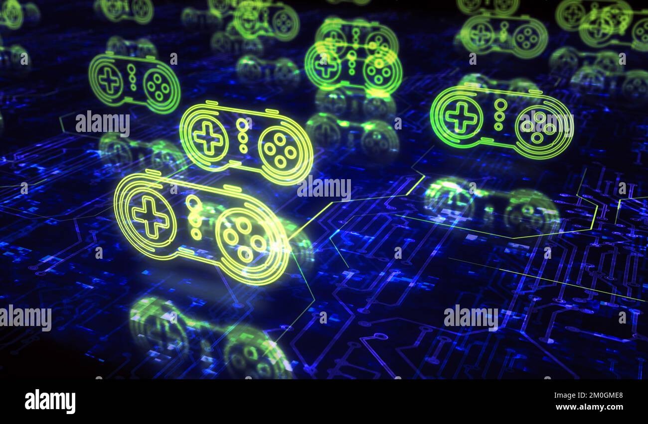 Esport retro video game pad and digital sport gaming symbol digital ...