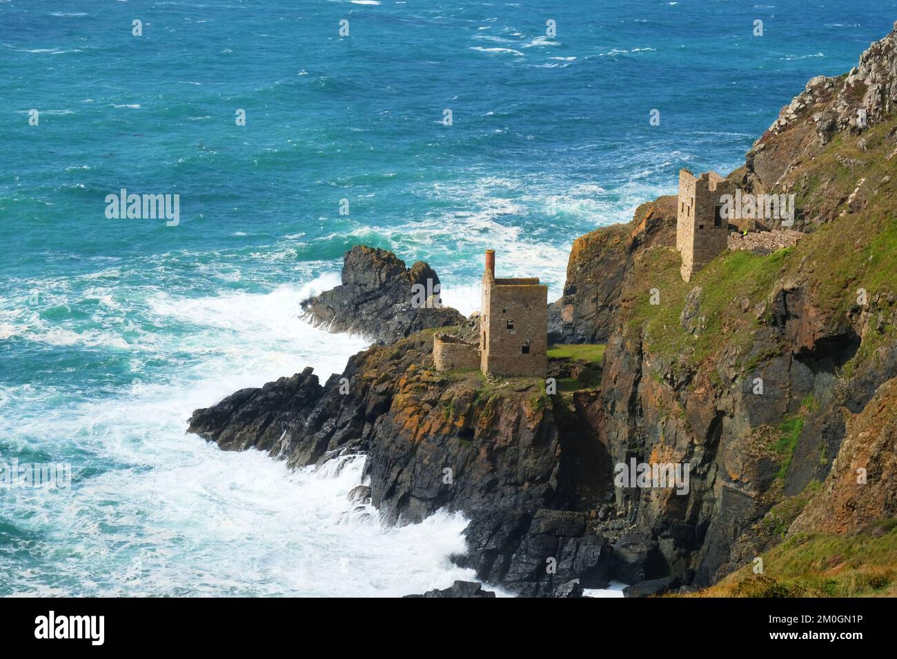 The Crowns Mines at Botallack, near Lands End, a UNESCO World Heritage ...