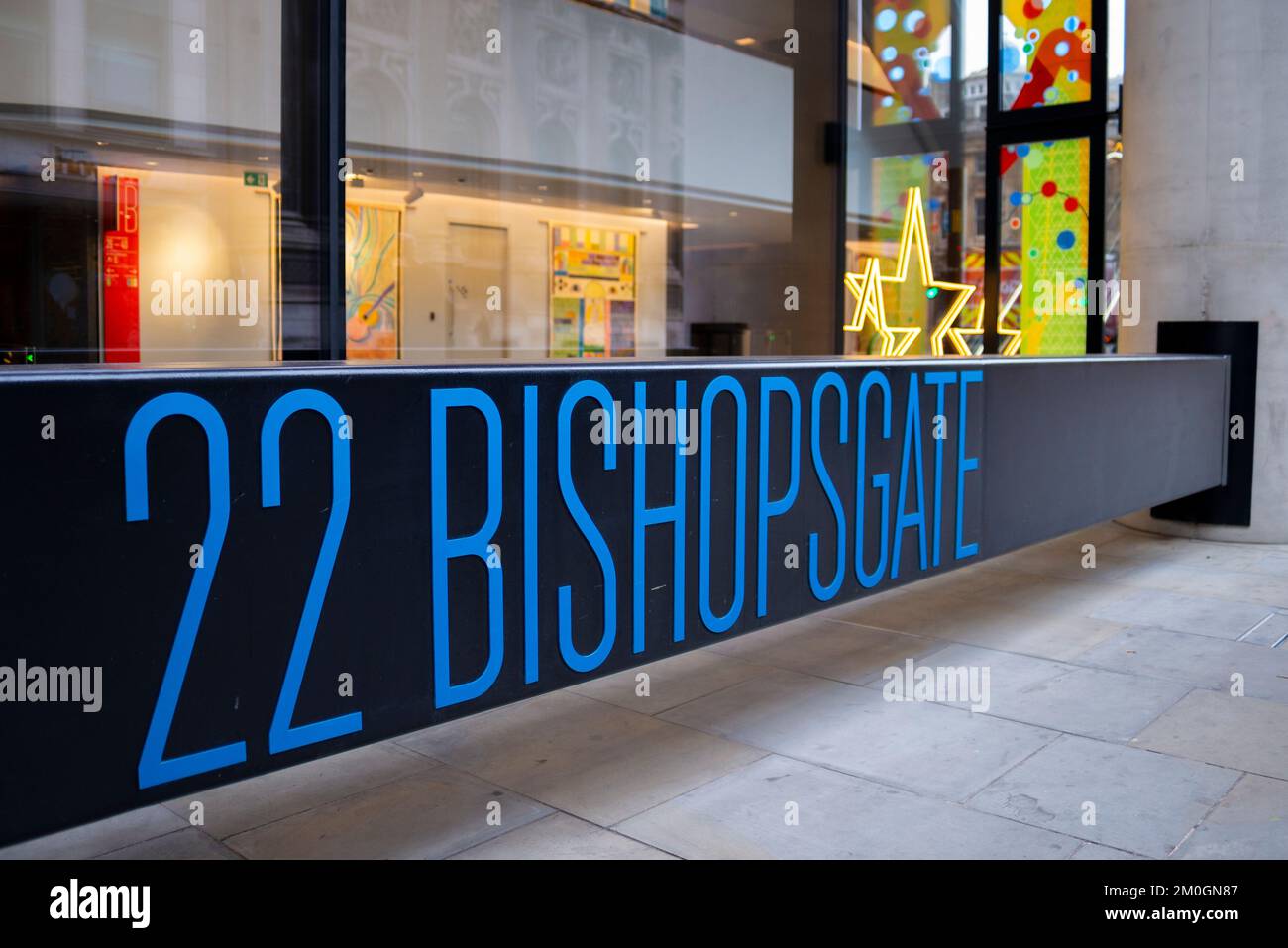 22 Bishopsgate, Twentytwo, commercial skyscraper in London, UK. Lower ...