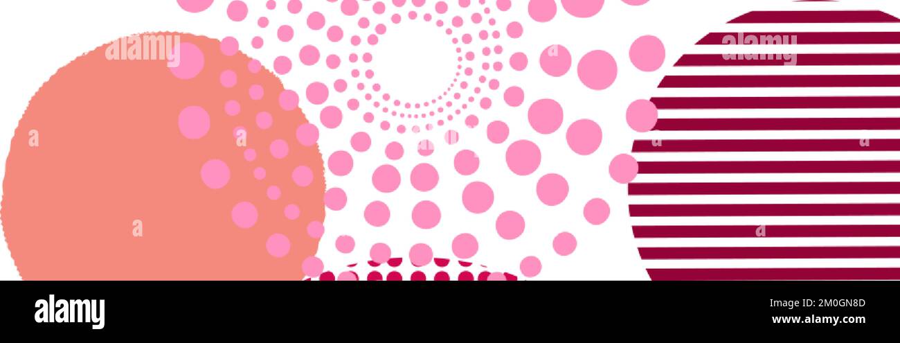 Seamless viva magenta circle seamless pattern, color pantone of 2023 ...